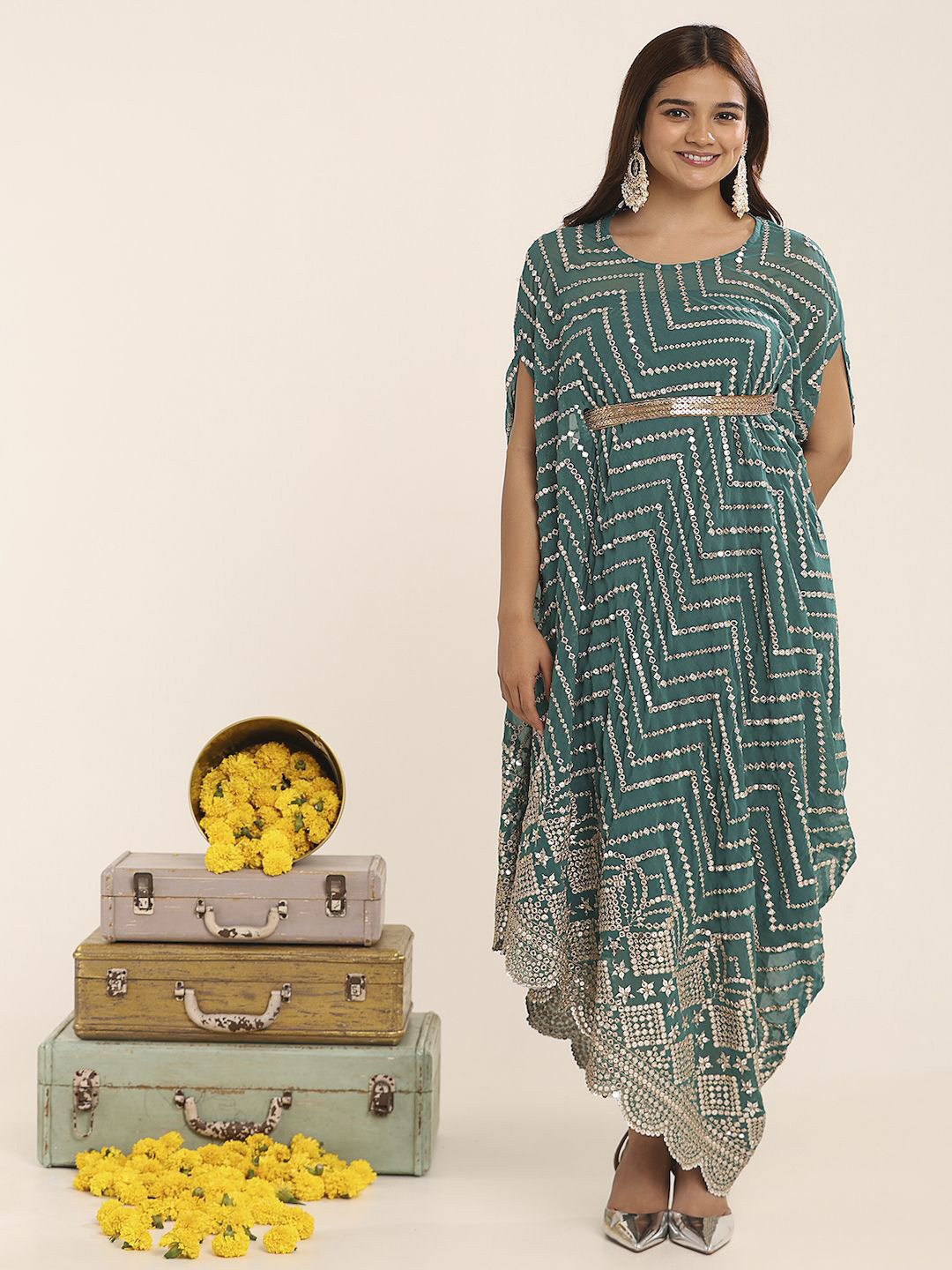 Buy THE BLESSED WARDROBE Women Georgette Maxi Dress - Dresses for Women ...