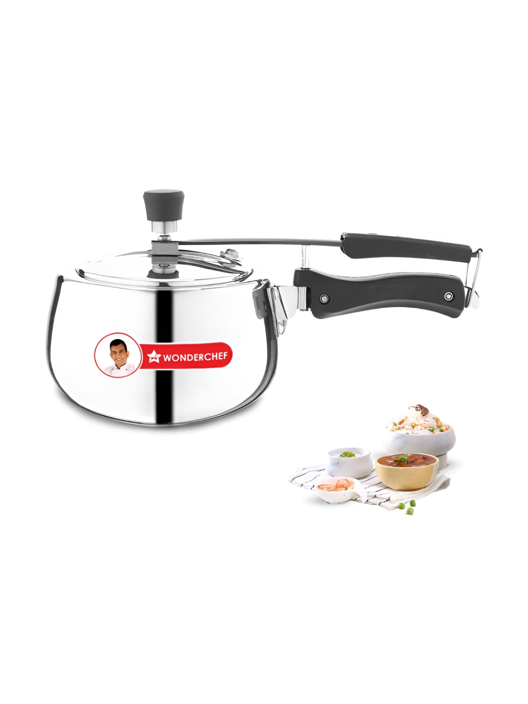 Buy Wonderchef Nigella 3L Stainless Steel Induction Base Pressure Cooker - Pressure Cooker for ...