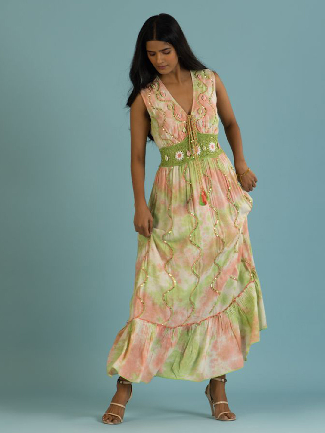 Buy Label Reyya Tropical Print A Line Maxi Dress - Dresses for Women ...