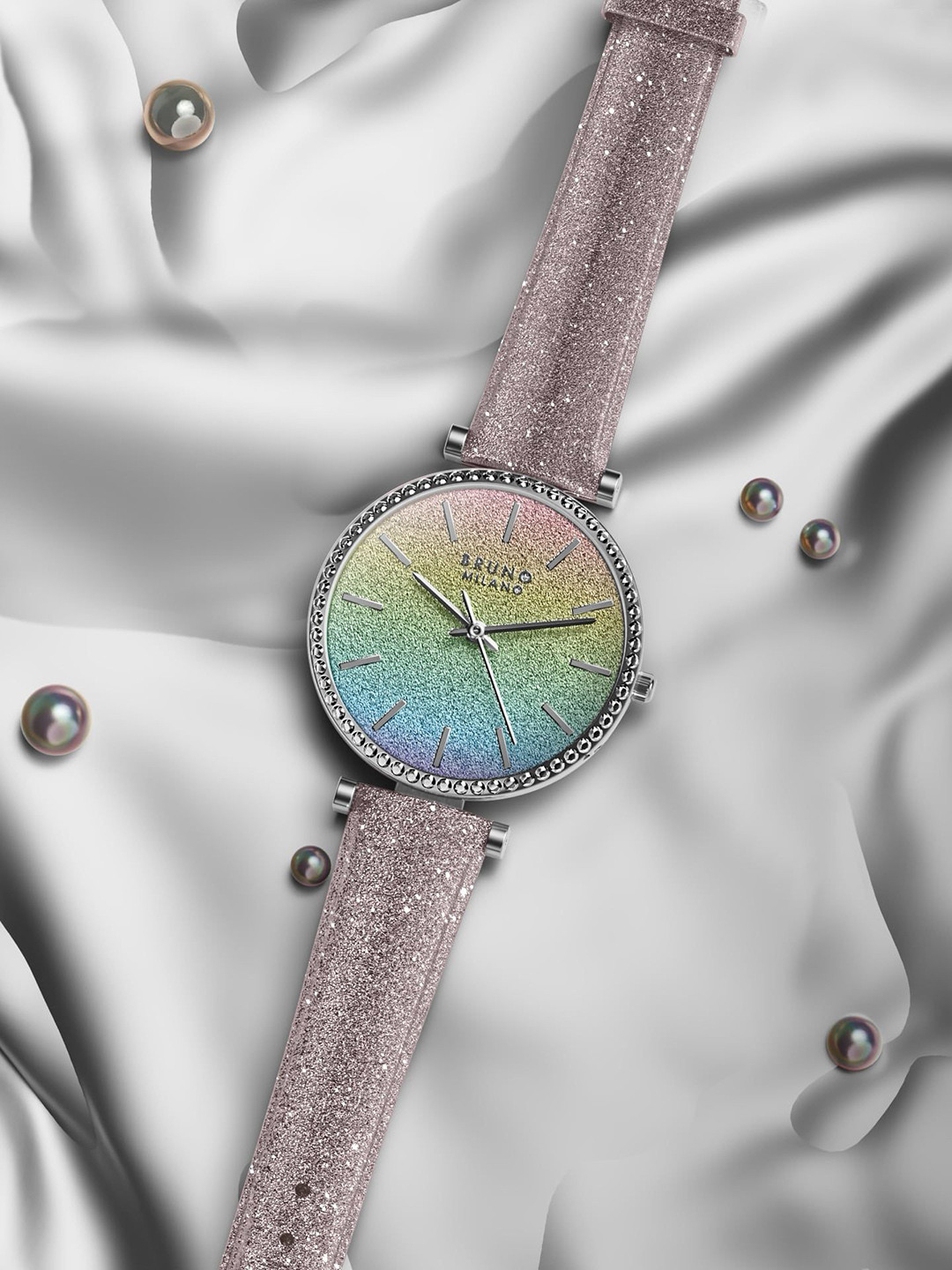 Buy Bruno Milano Women Stainless Steel Embellished Dial & Reset Time ...