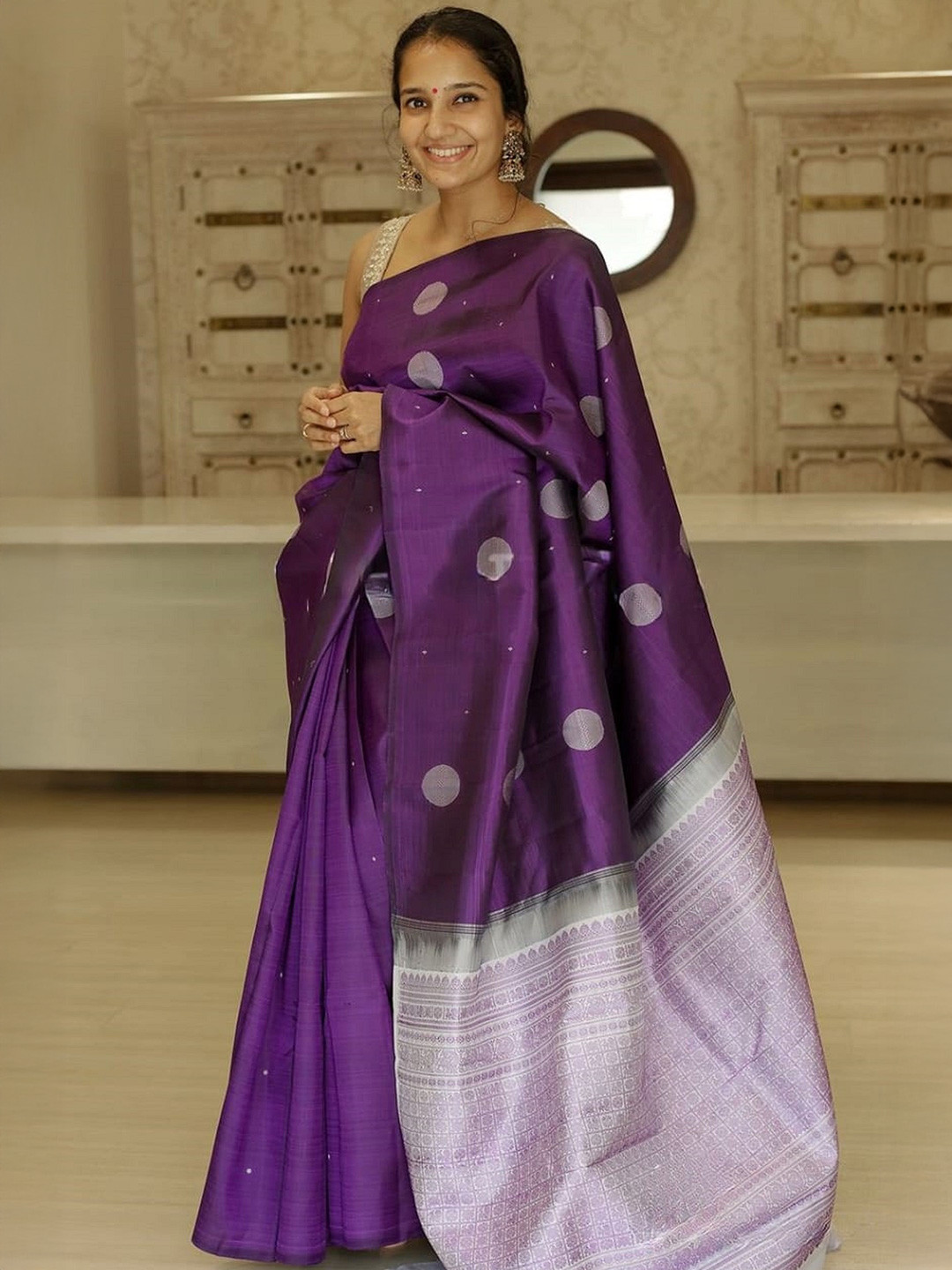 Buy SHOP DROP Woven Design Saree With Blouse Piece - Sarees for Women ...