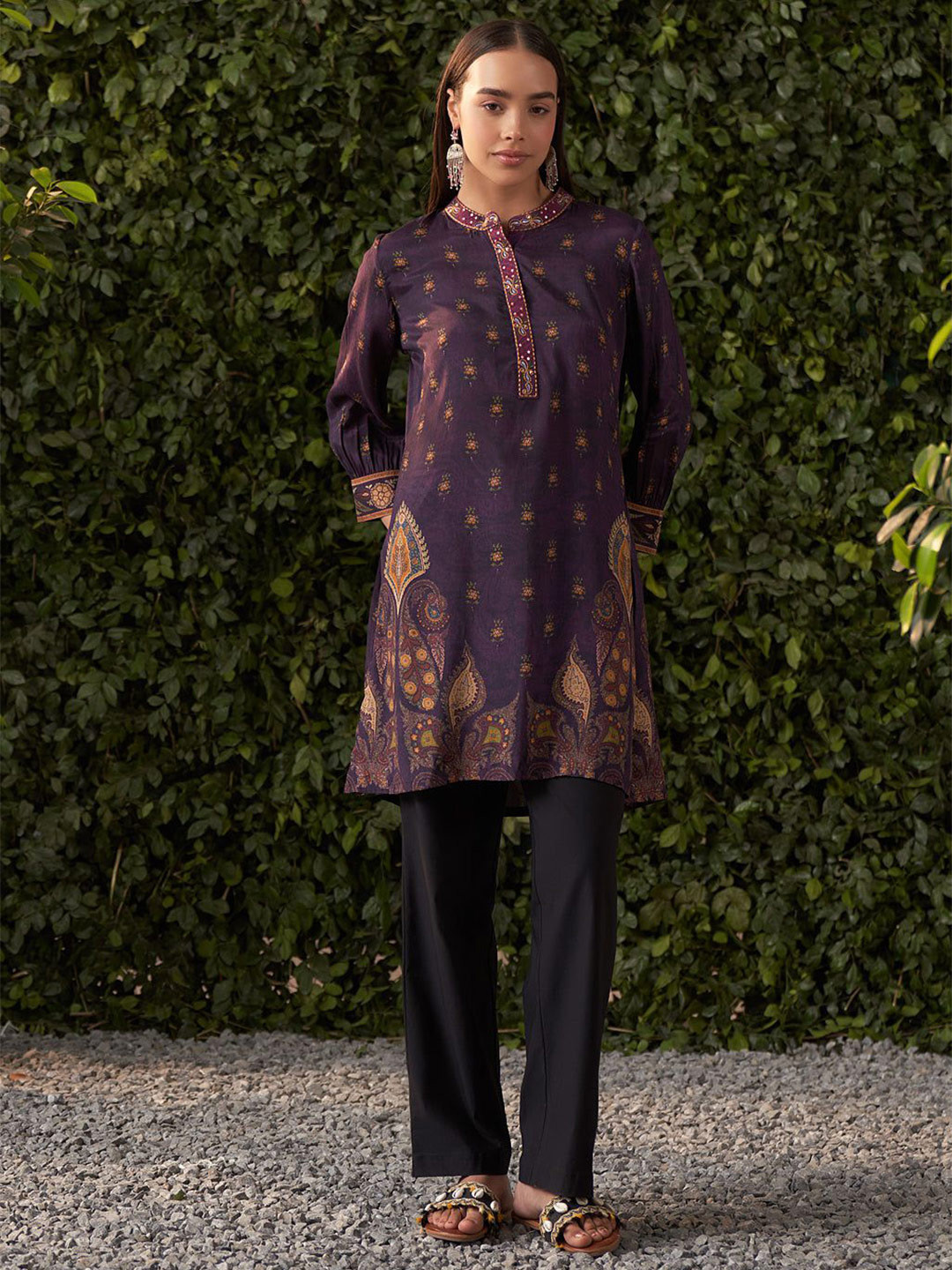 Buy Lakshita Mandarin Collar Printed Tunic - Tunics for Women 33041362 ...