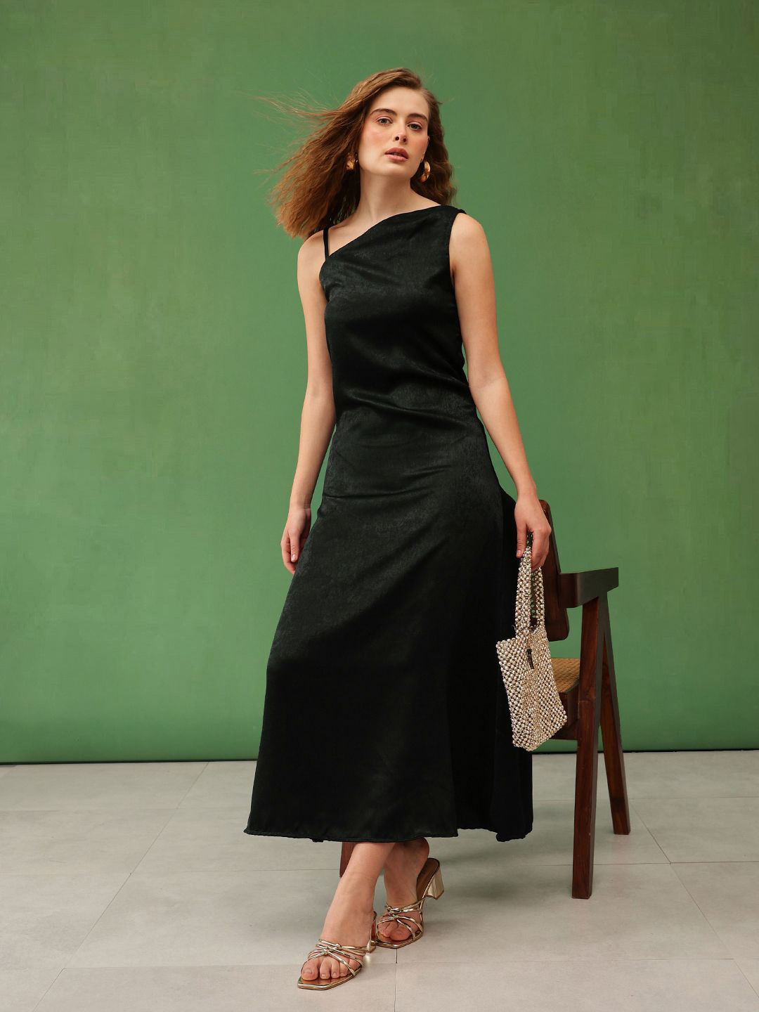 Buy Molly & Michel Satin Maxi Dress - Dresses for Women 33063240 | Myntra