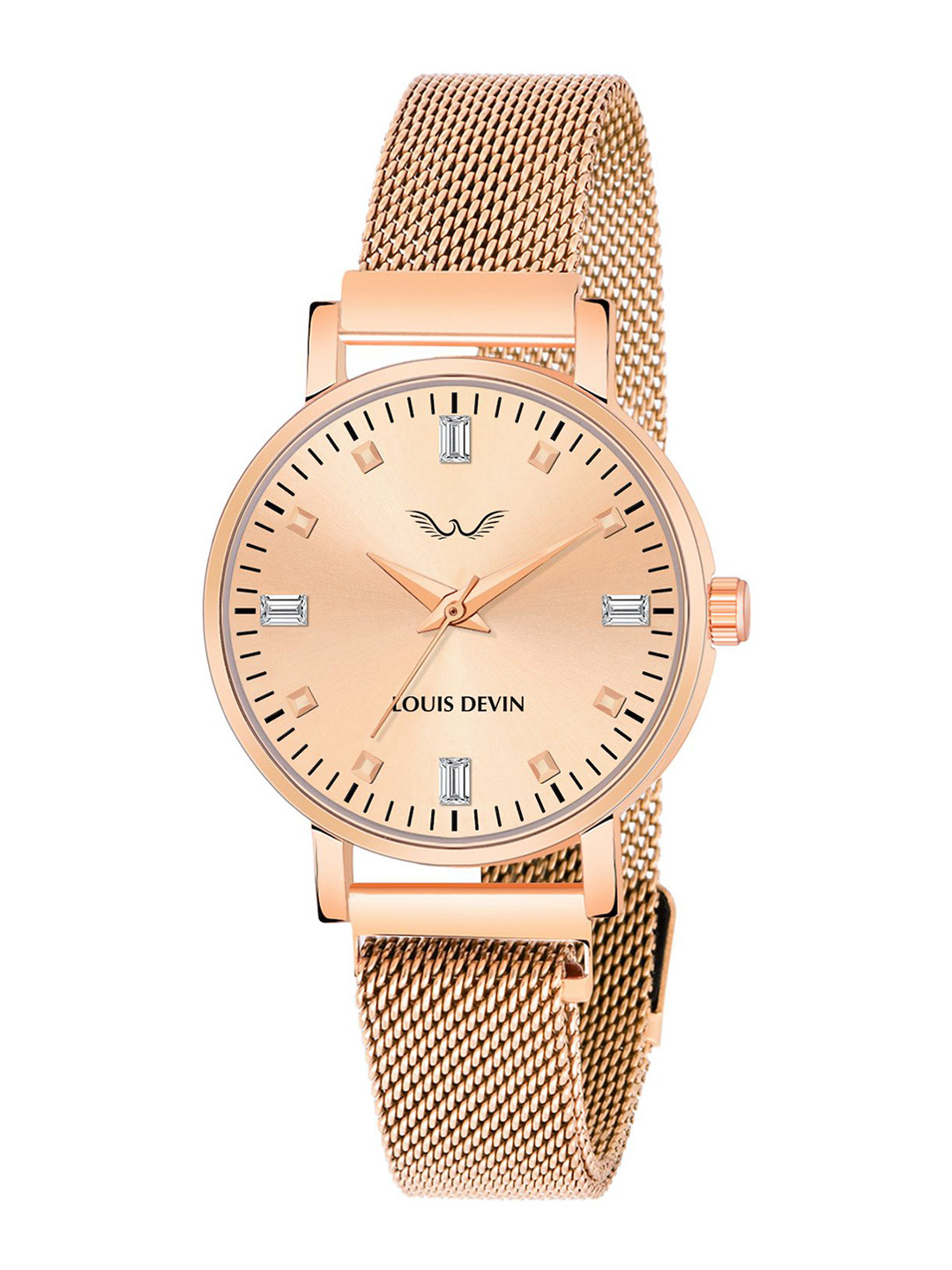 Buy LOUIS DEVIN Women Brass Dial & Straps Analogue Watch LD RG184 RG ...