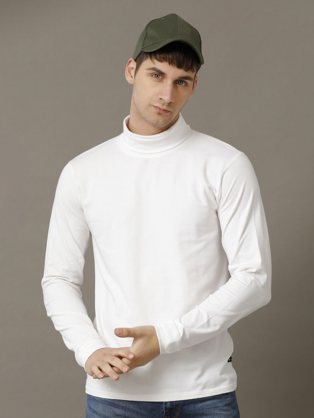 Buy Voi Jeans Turtle Neck Regular Fit T Shirt - Tshirts for Men ...