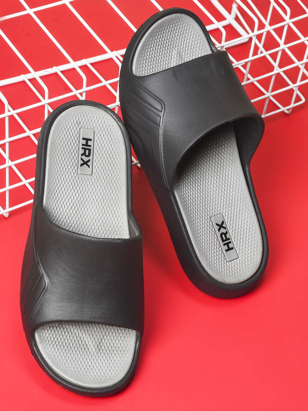 Buy HRX By Hrithik Roshan Men Rubber Sliders - Flip Flops for Men ...