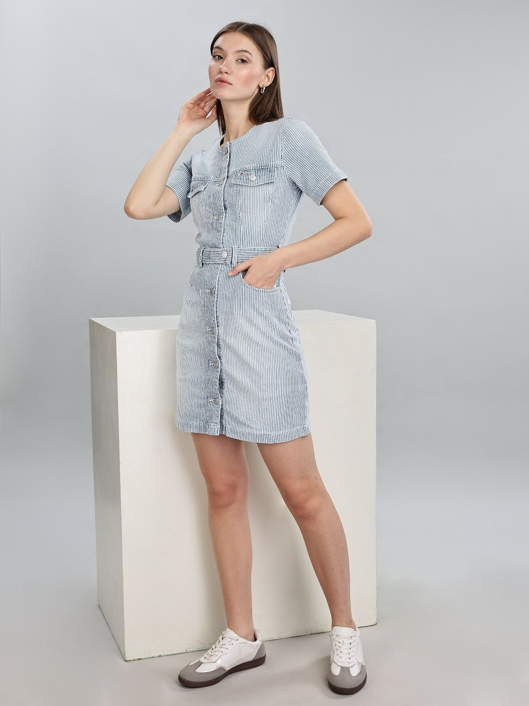 Buy Tommy Hilfiger Striped Shirt Mini Dress - Dresses for Women ...