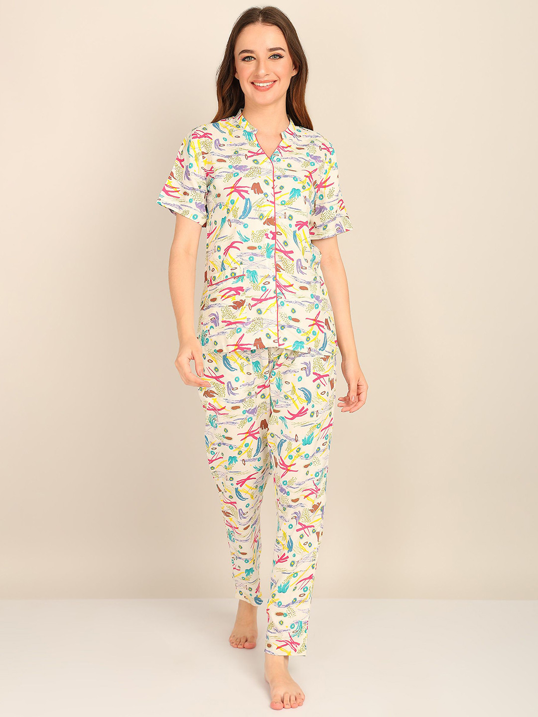 Buy Asami Women Printed Night Suit - Night Suits for Women 33102657 ...