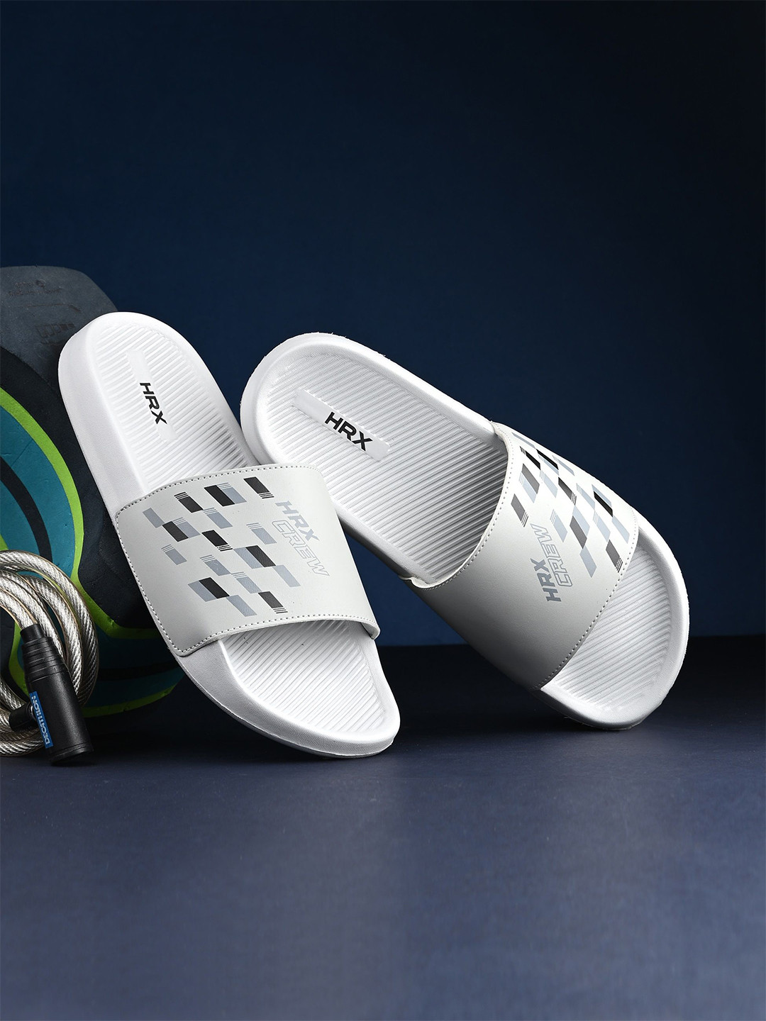 Buy HRX By Hrithik Roshan Men Printed Sliders - Flip Flops for Men ...