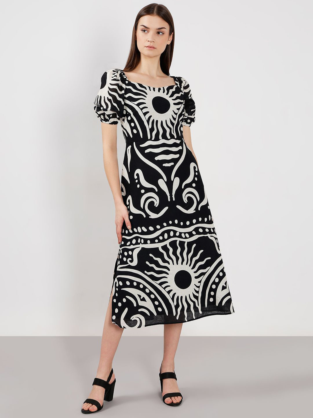 Buy Vero Moda Print Fit & Flare Midi Dress - Dresses for Women 33870623 ...