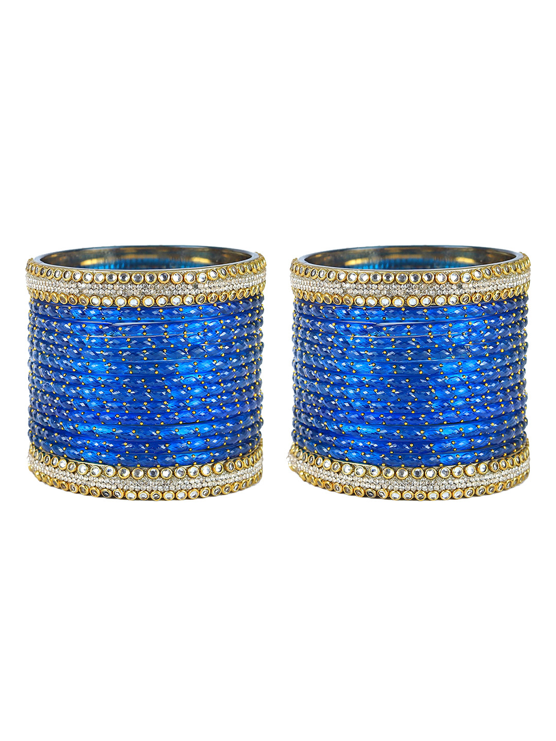 Buy KOTTIAR CREATIONS Set Of 28 Crystal Studded Bangle - Bangle for ...