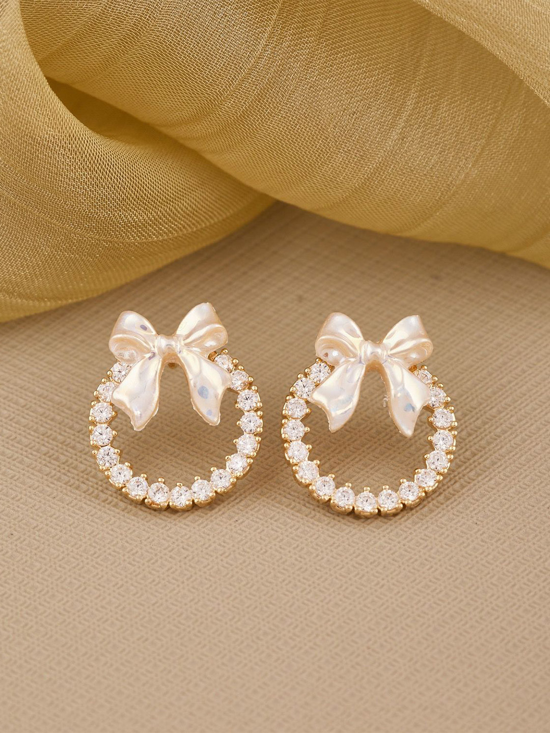 Buy GC Jewelery Gold Plated Artificial Stones Studded Contemporary ...
