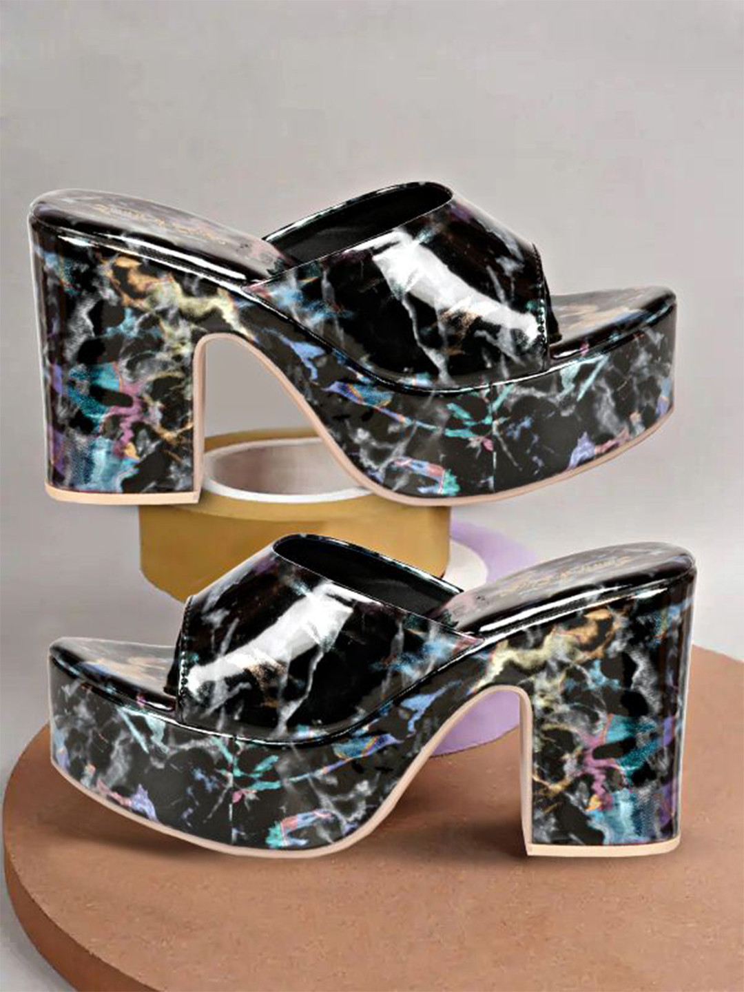 Buy Smart & Sleek Women Printed Block Heels - Heels for Women 34111448 ...