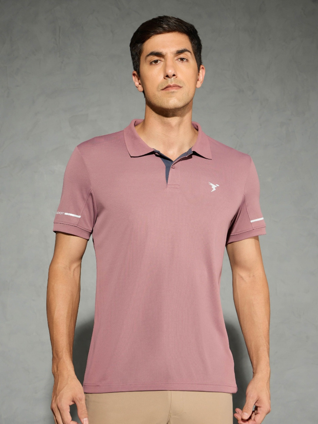 Buy Technosport Polo Collar Antimicrobial Slim Fit T Shirt With Technocool++ - Tshirts for Men ...
