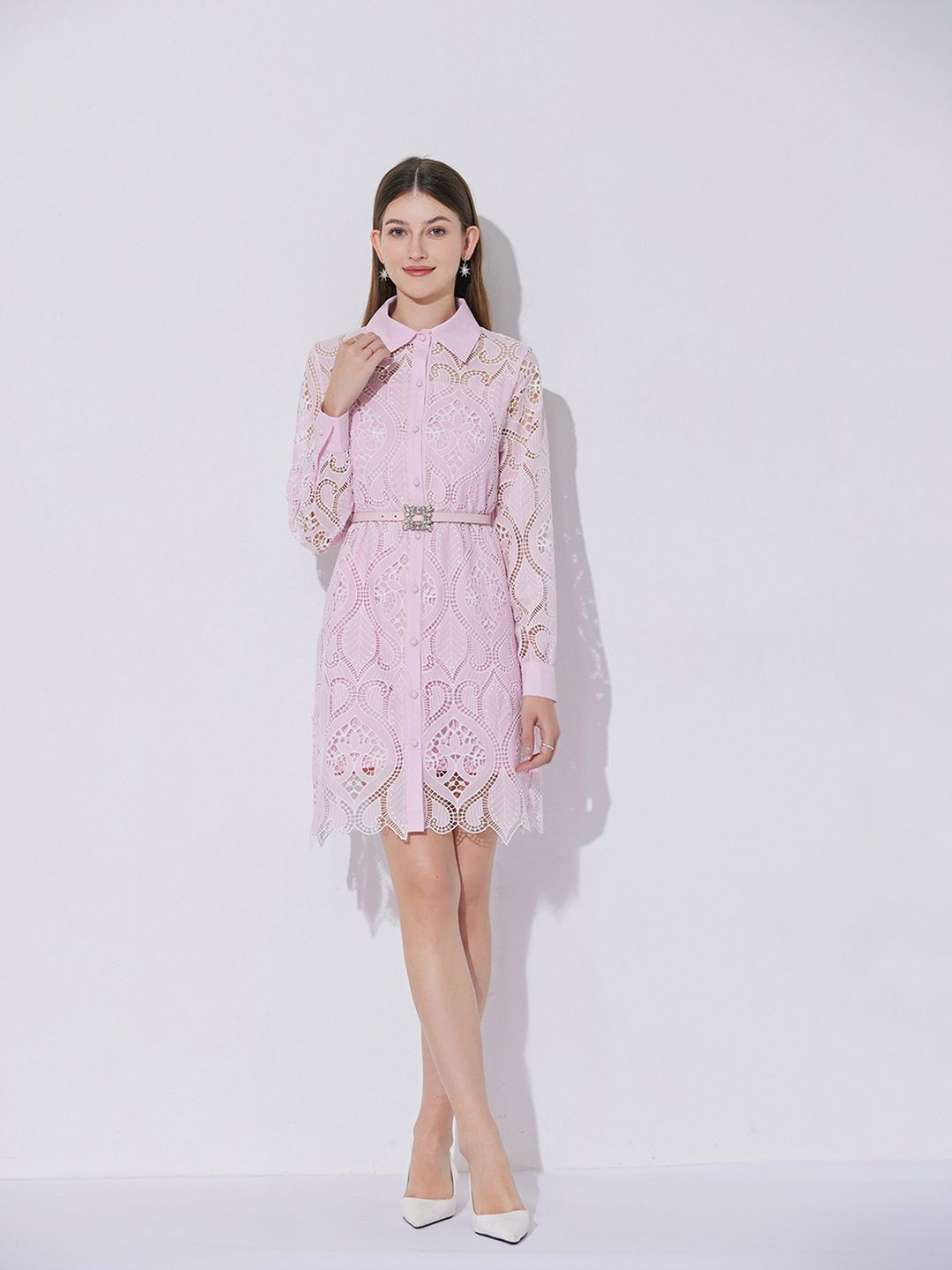 Buy JC Collection Women Self Design Flared Shirt Dress - Dresses for ...