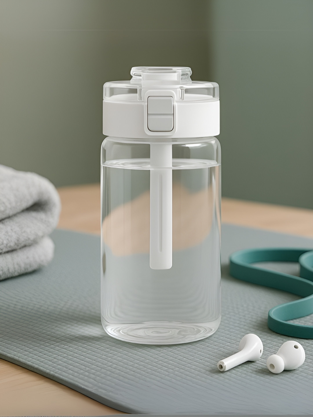 Buy Myntra Elegant Homes Transparent Sipper Water Bottle 550 Ml - Water ...
