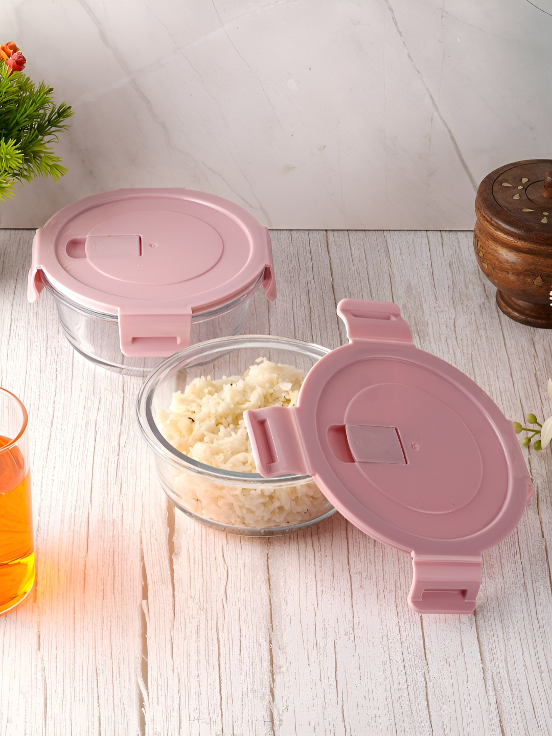 Buy Aura Transparent 2025 Glass Dishwasher And Microwave Safe Lunch Box ...
