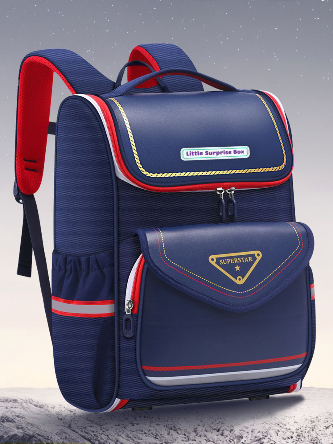 Buy Little Surprise Box LLP Unisex Kids Colourblocked Backpack ...