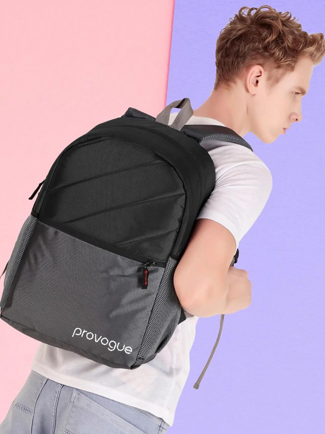 Buy Provogue Unisex Colourblocked Backpack - Backpacks for Unisex ...