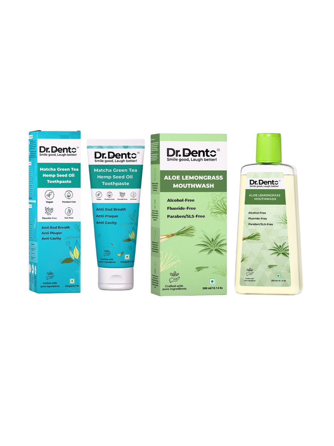 Buy Dr.Dento Set Of 2 Matcha Green Tea Toothpaste 125 G With Aloe ...