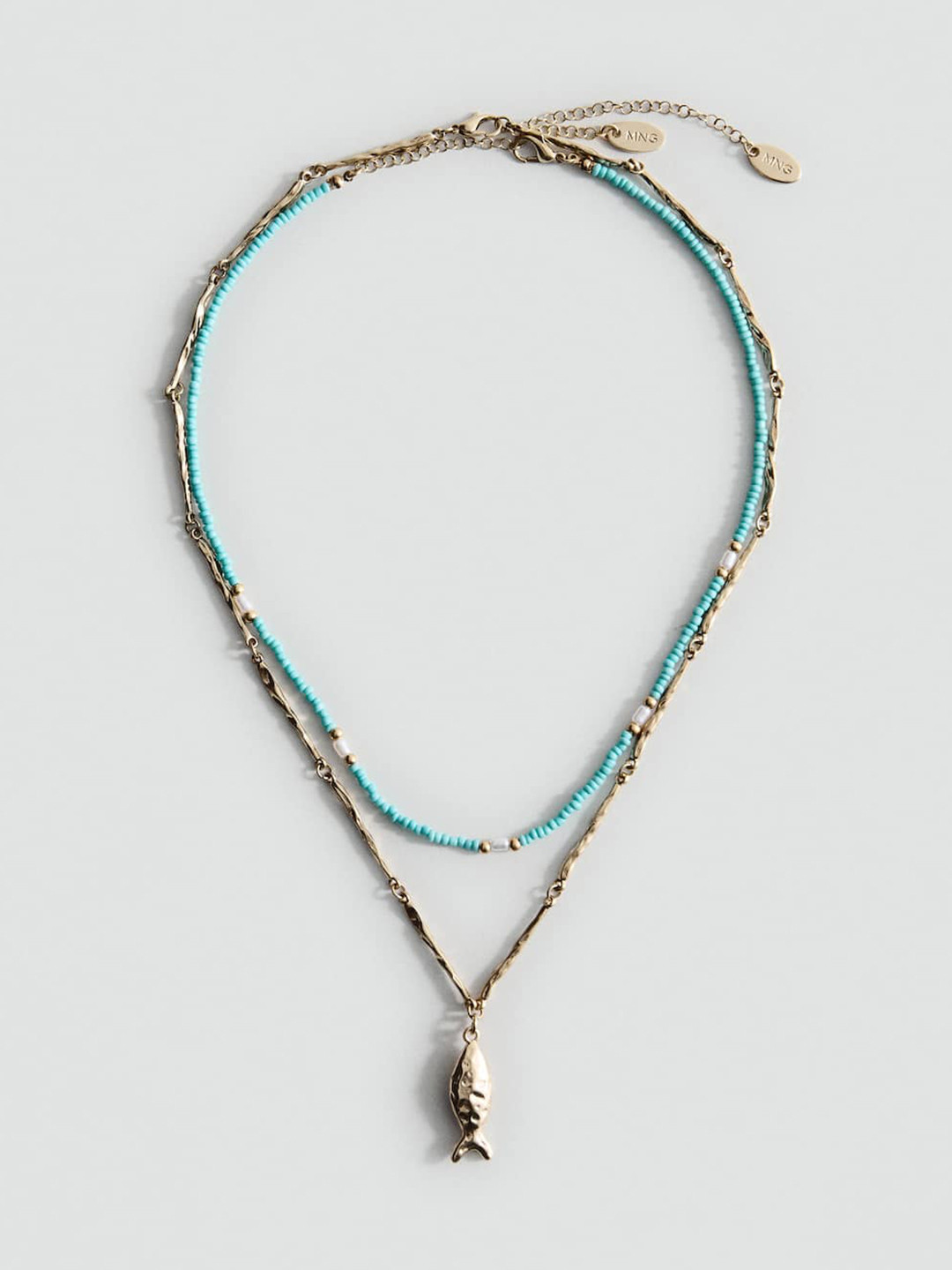 Buy MANGO Set Of 2 Beaded & Minimal Chains - Necklace And Chains for ...