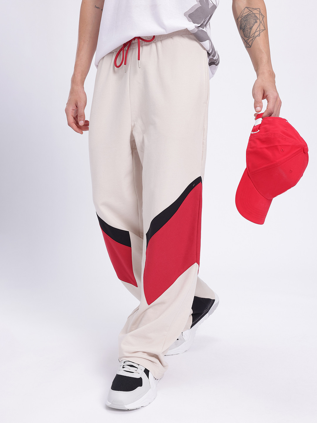 Buy Glitchez Men Colourblock Drip Baggy Track Pants - Track Pants for ...