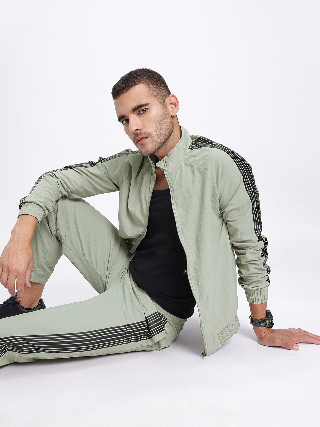 Buy Glitchez Side Striped Relaxed Fit Tracksuit - Tracksuits for Men ...