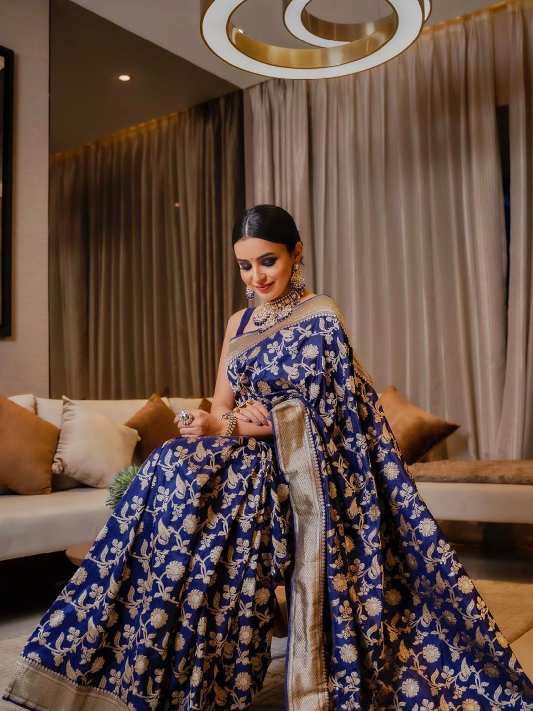 Buy SHOP DROP Woven Design Zari Pure Silk Banarasi Saree - Sarees for ...