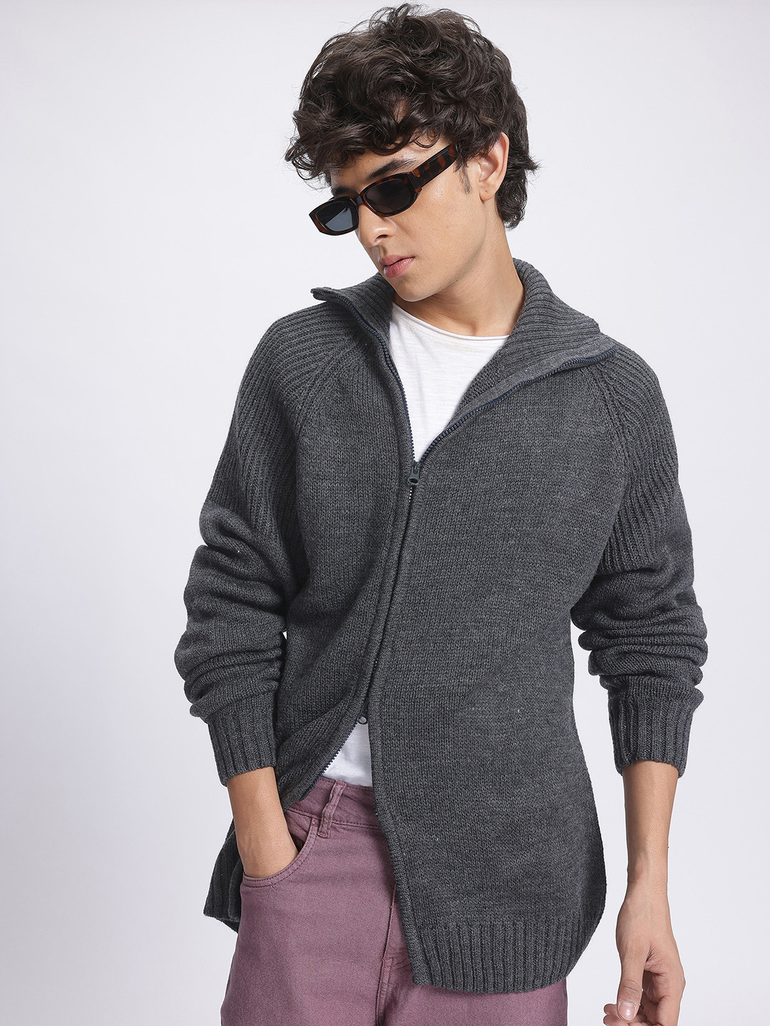 Buy Glitchez Cable Knit Cardigan - Sweaters for Men 31349815 | Myntra