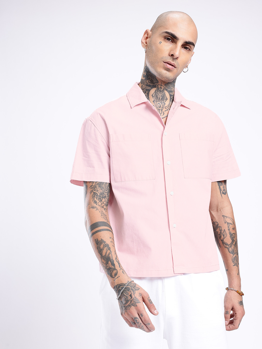 Buy Glitchez Striped Oversized Shirt - Shirts for Men 31383822 | Myntra