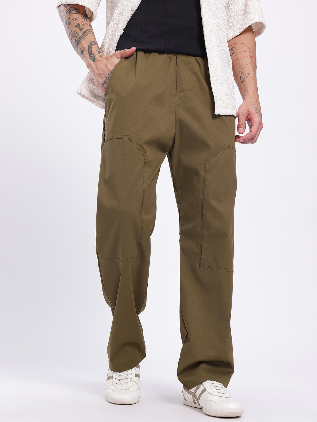 Buy Glitchez Men Straight Fit Trouser - Trousers for Men 32634541 | Myntra