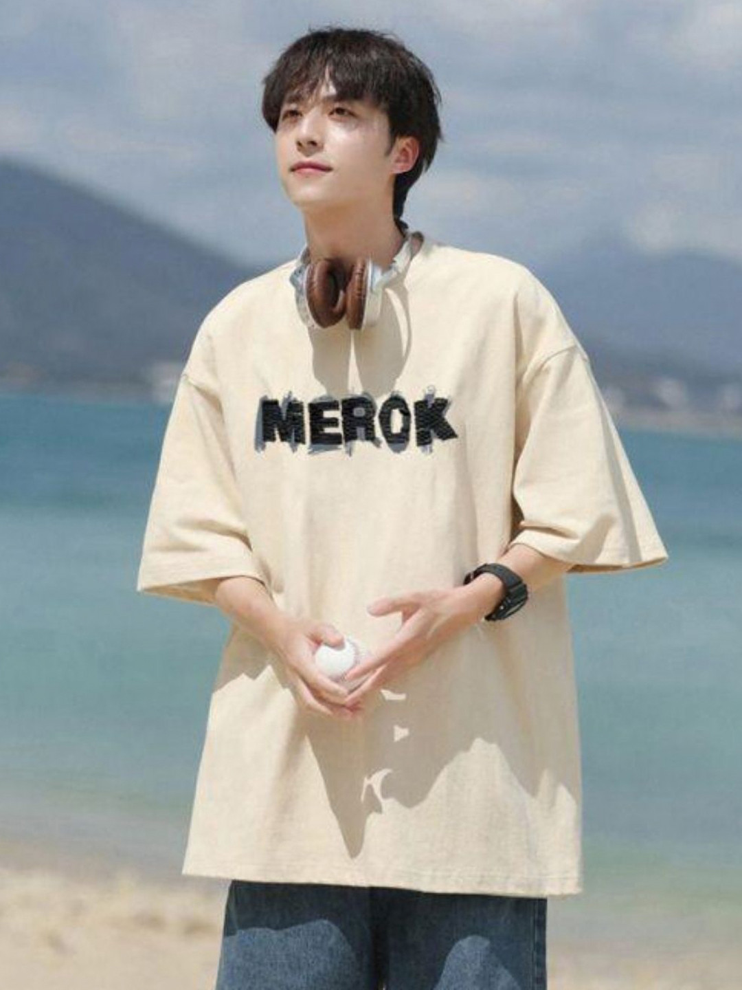 Buy KPOP Men Typography Print Oversized T Shirt - Tshirts for Men ...