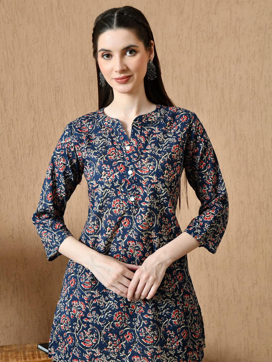Buy Anouk Rustic Women Floral Printed Pure Cotton Kurti - Kurtis for ...