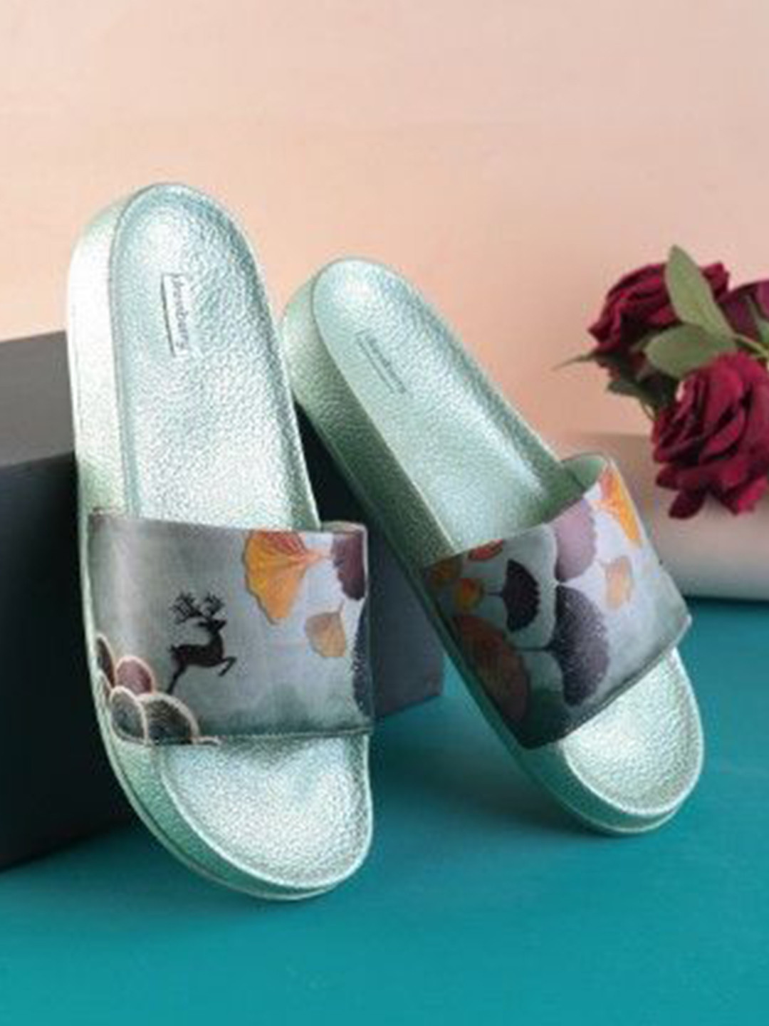 Buy DressBerry Women Printed Waterproof Slip On Sliders - Flip Flops ...