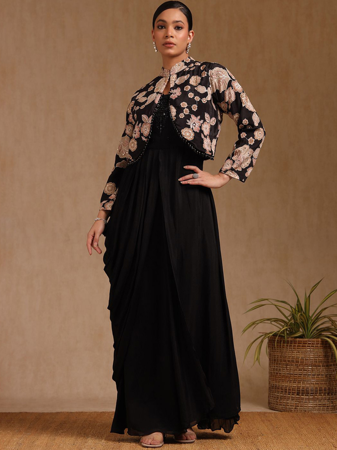 Buy Soch Embellished Fit & Flared Ethnic Dresses With Beads & Stones ...