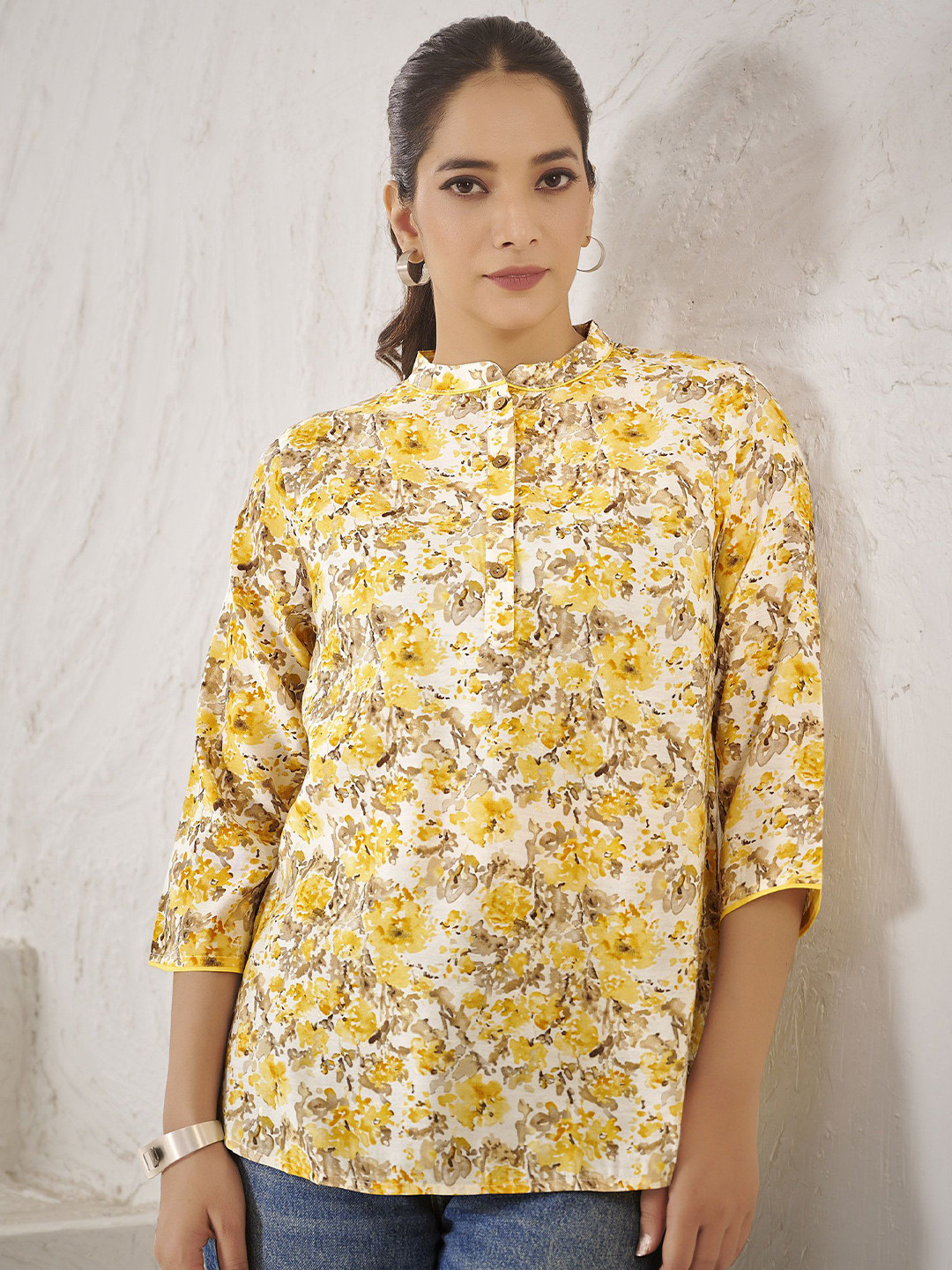 Buy Anouk Women Floral Printed Pure Cotton Kurti - Kurtis for Women ...