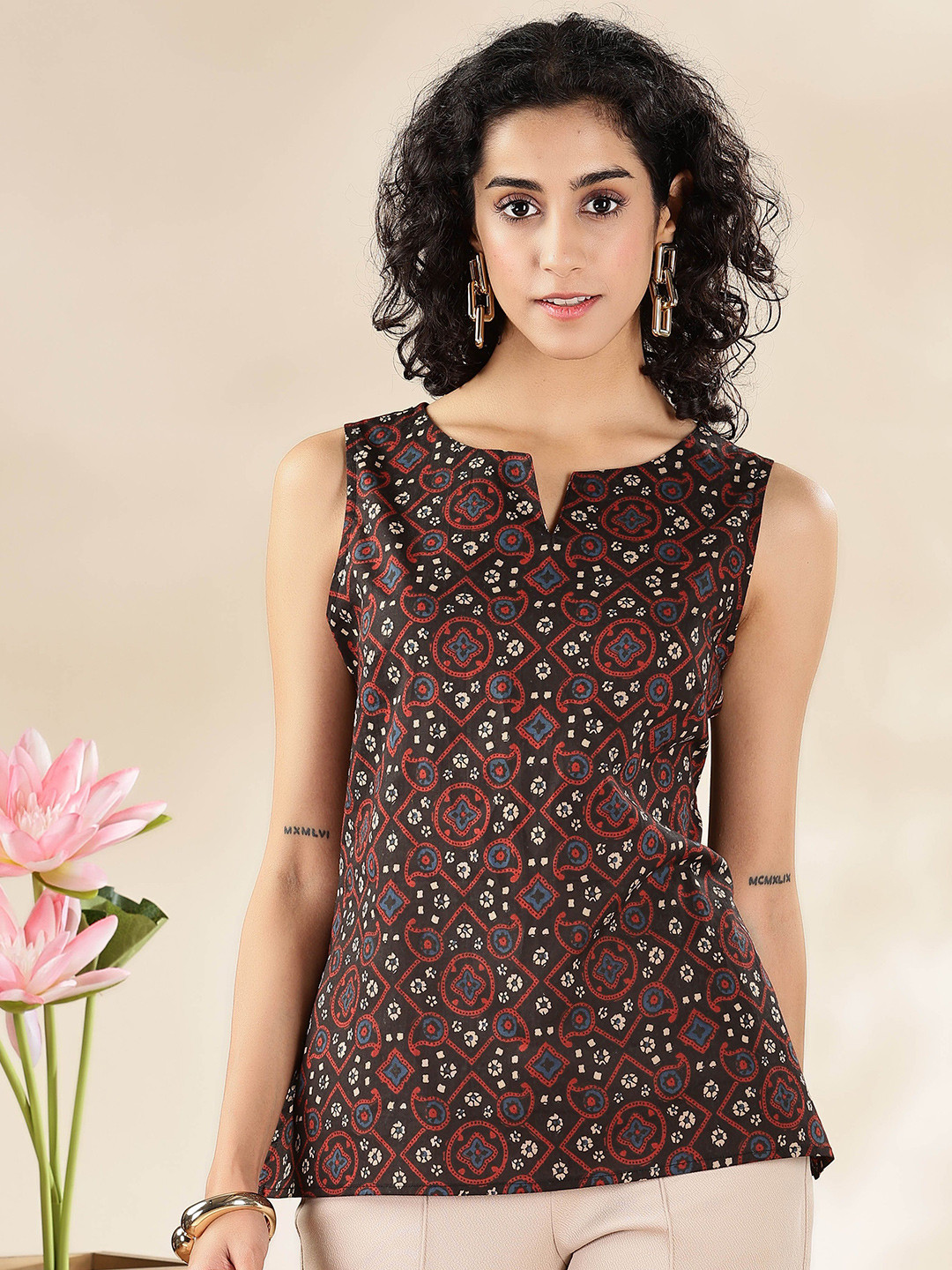 Buy Anouk Women Round Neck Pure Cotton Kurti - Kurtis for Women ...