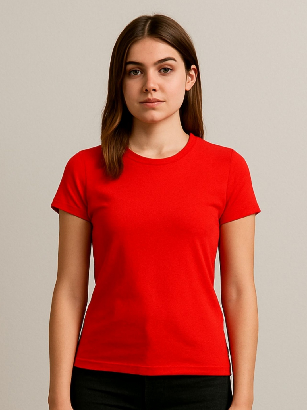 Buy DressBerry Women Cotton Bio Finish Slim Fit T Shirt - Tshirts for ...
