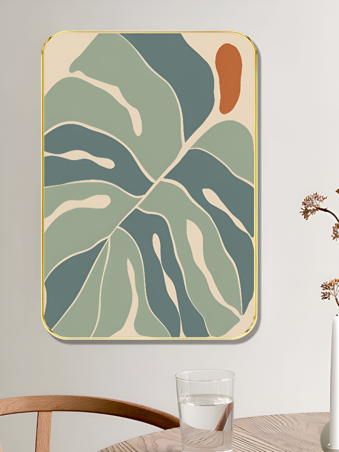Buy SAF Green & Blue Leaf Printed Wall Art - Wall Art for Unisex ...