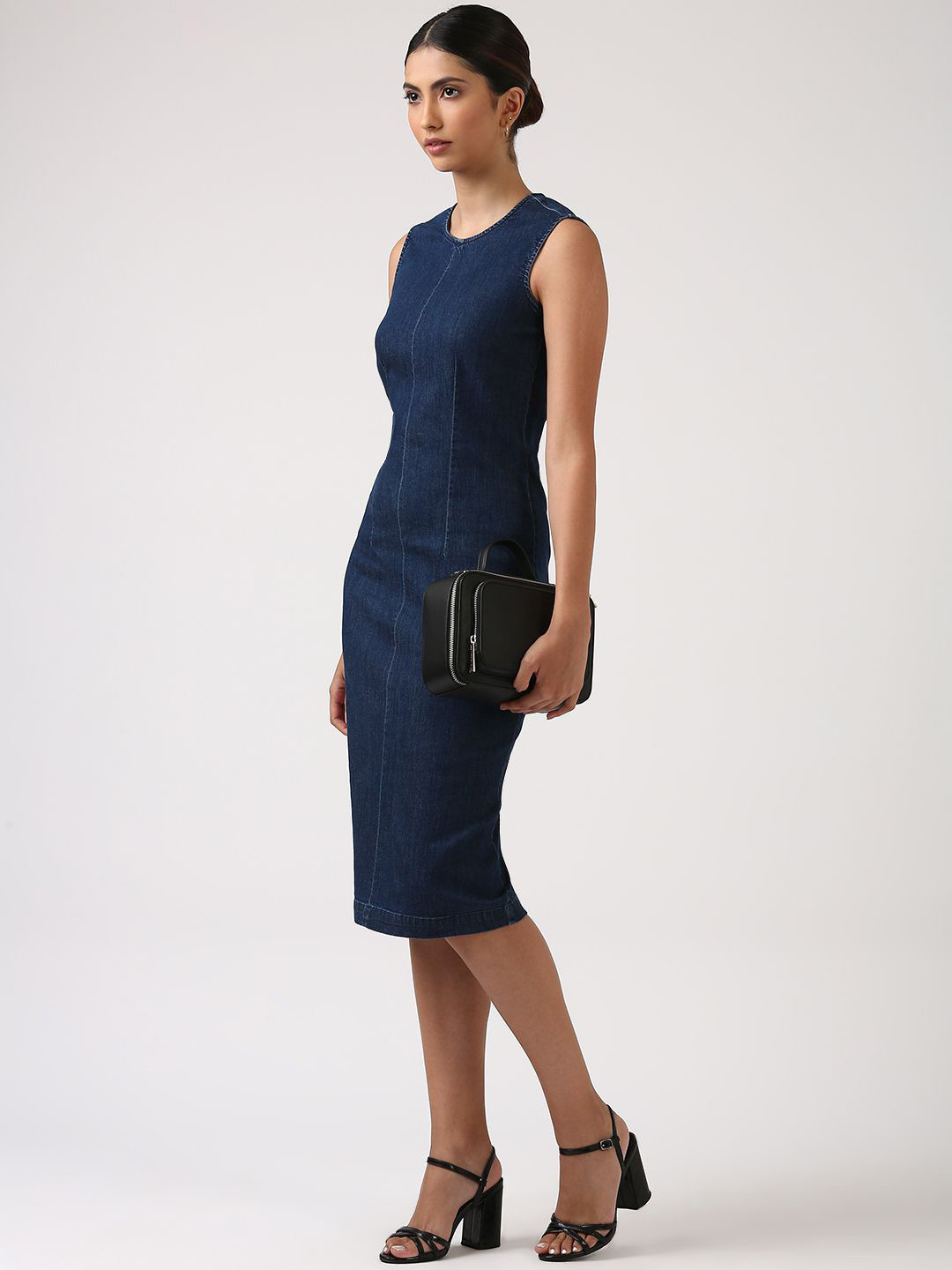 Buy Jolene.club Women Snug Fit Denim Sheath Dress - Dresses for Women ...