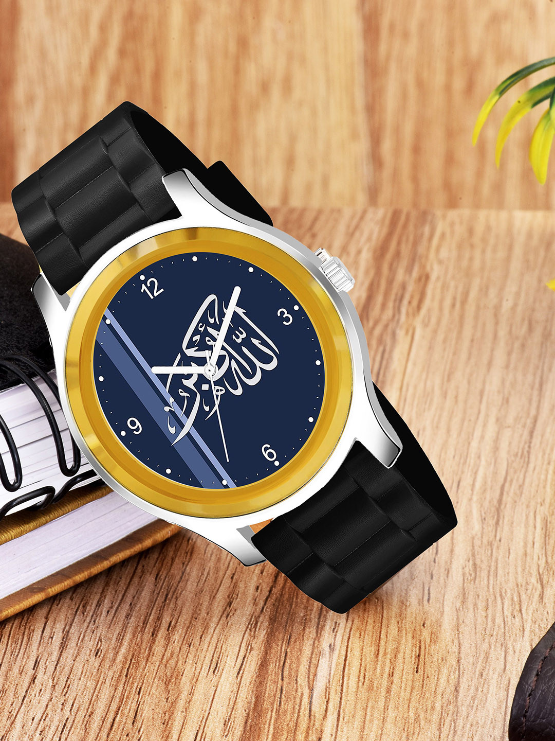 Buy CSAMON Men Printed Dial & Straps Analogue Watch B9050G BLK Islamic ...