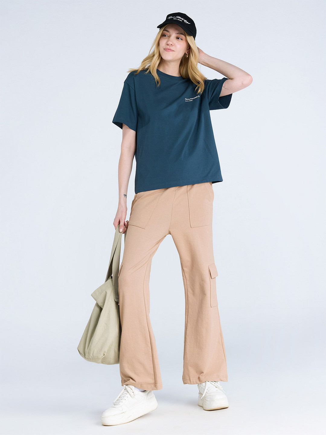 Buy CAVA Women Wide Cargo Jogger Trousers - Trousers for Women 34518008 ...