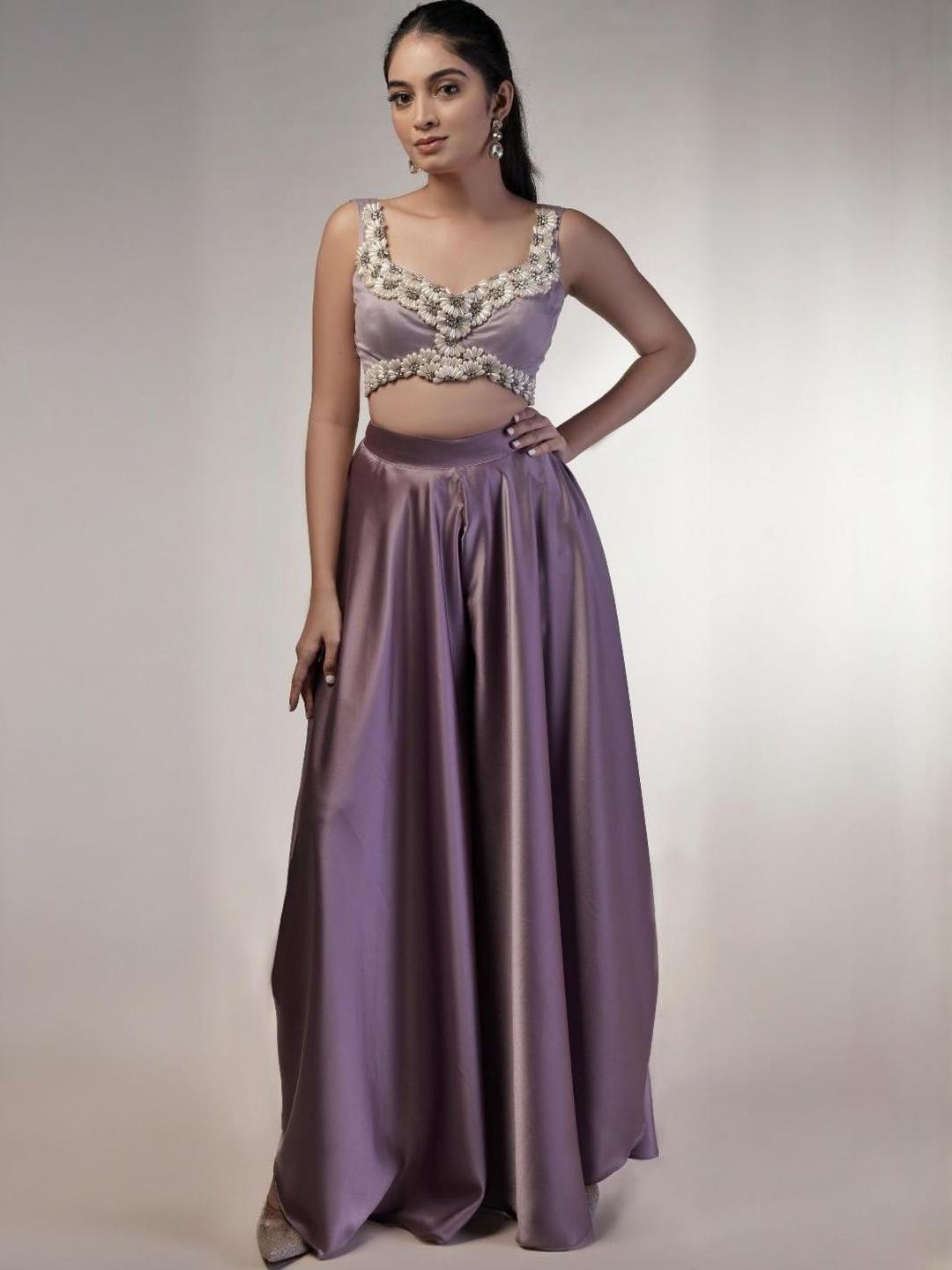 Buy Label Divya Samal Women Lavender Silk Blend Co Ords - Co Ords for Women 34622795 | Myntra