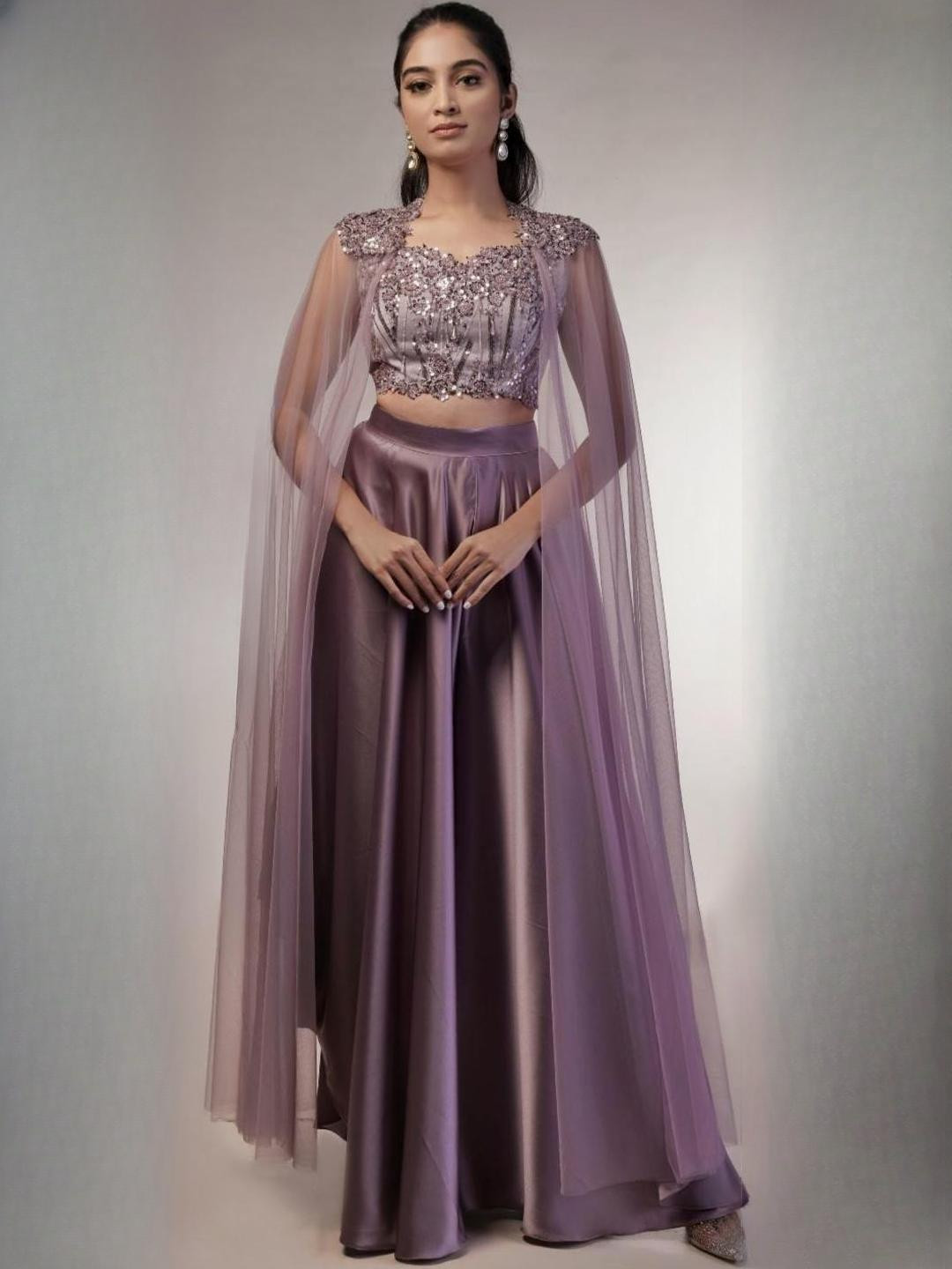 Buy Label Divya Samal Women Lavender Silk Blend Co Ords - Co Ords for Women 34622806 | Myntra