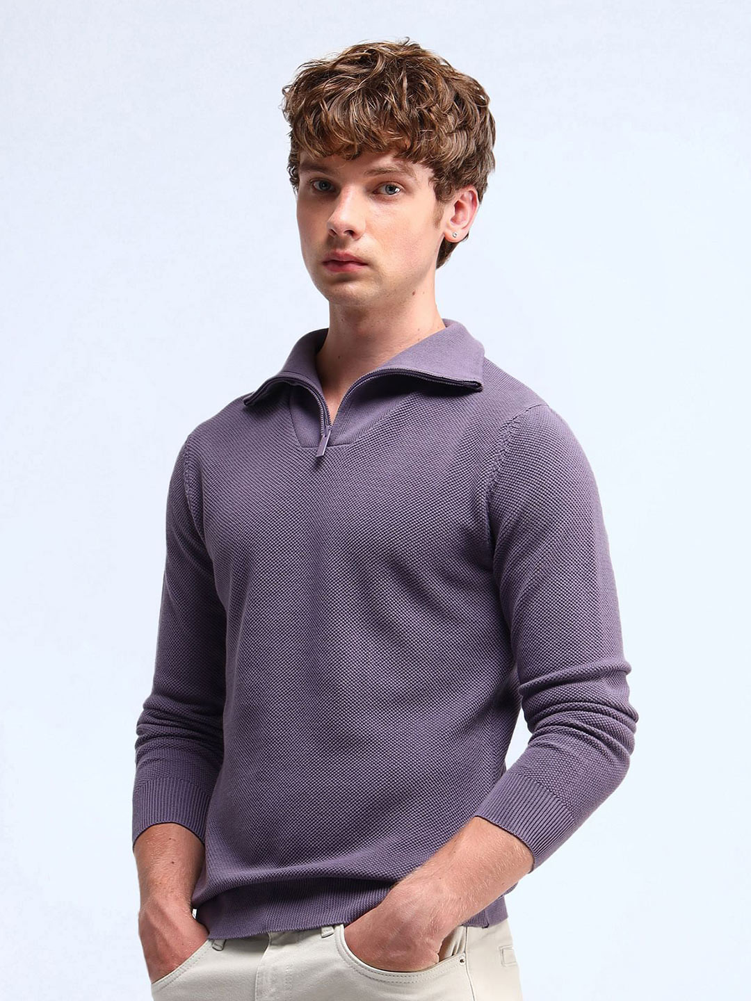 Buy Flying Machine Men Shirt Collar Pullover Sweaters - Sweaters for ...