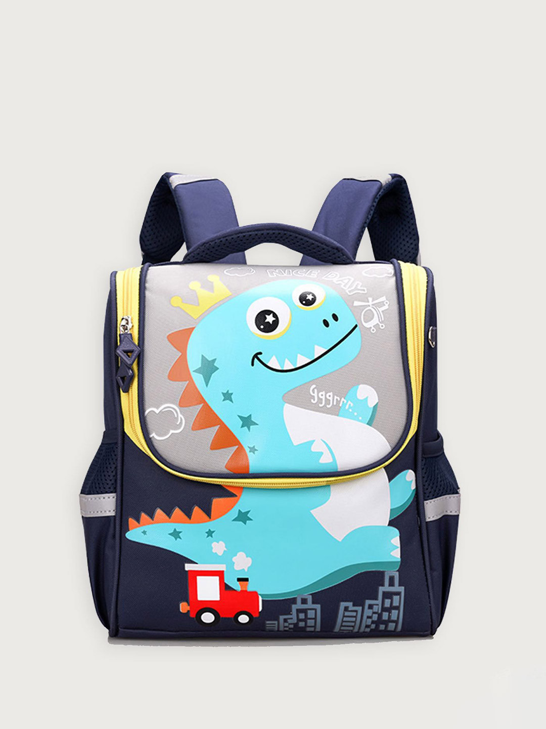 Buy Little Surprise Box LLP Kids Navy Dino Flap Early School Backpack ...