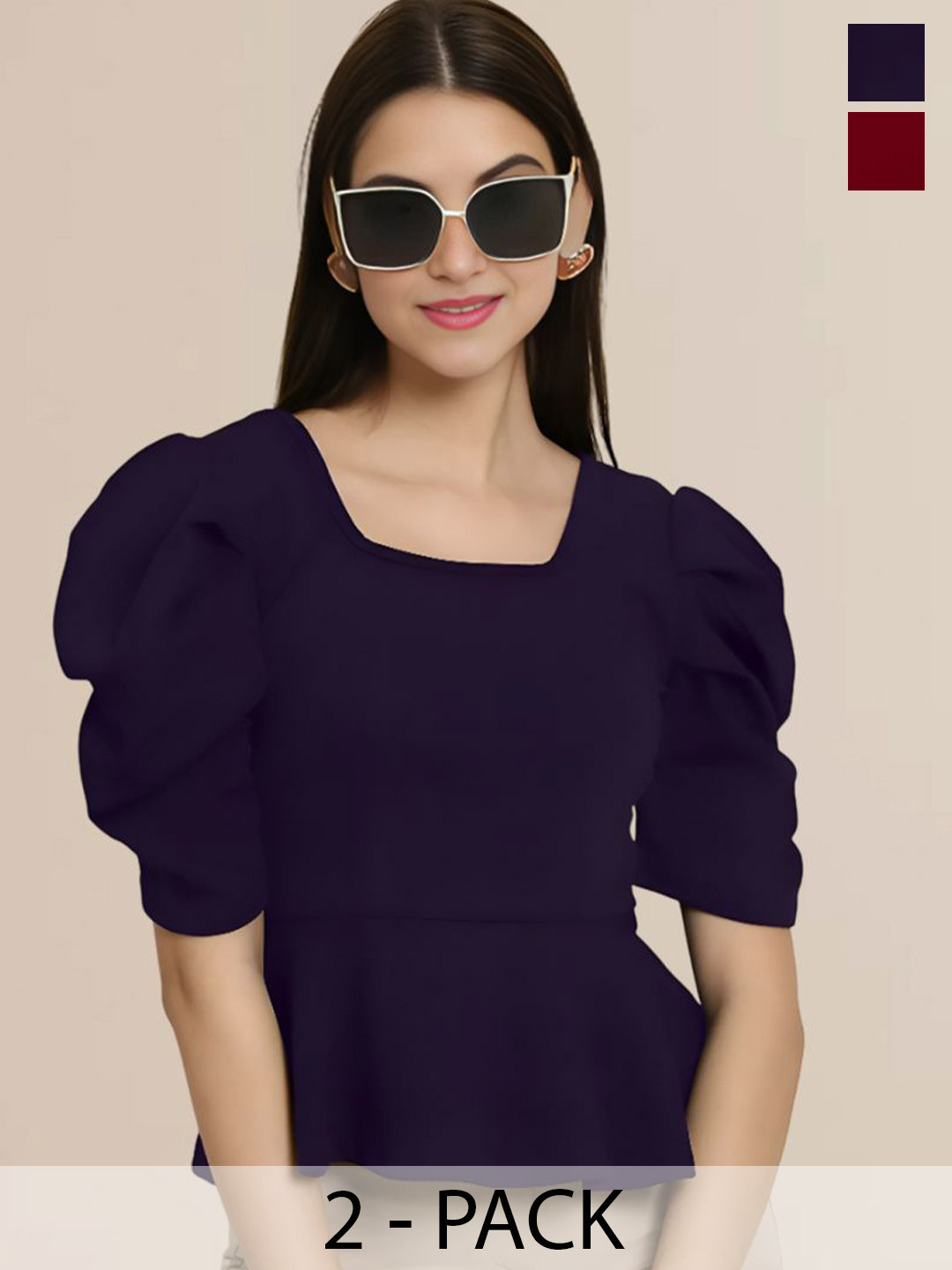 Buy Mast & Harbour Puff Sleeve Top - Tops for Women 33922392 | Myntra