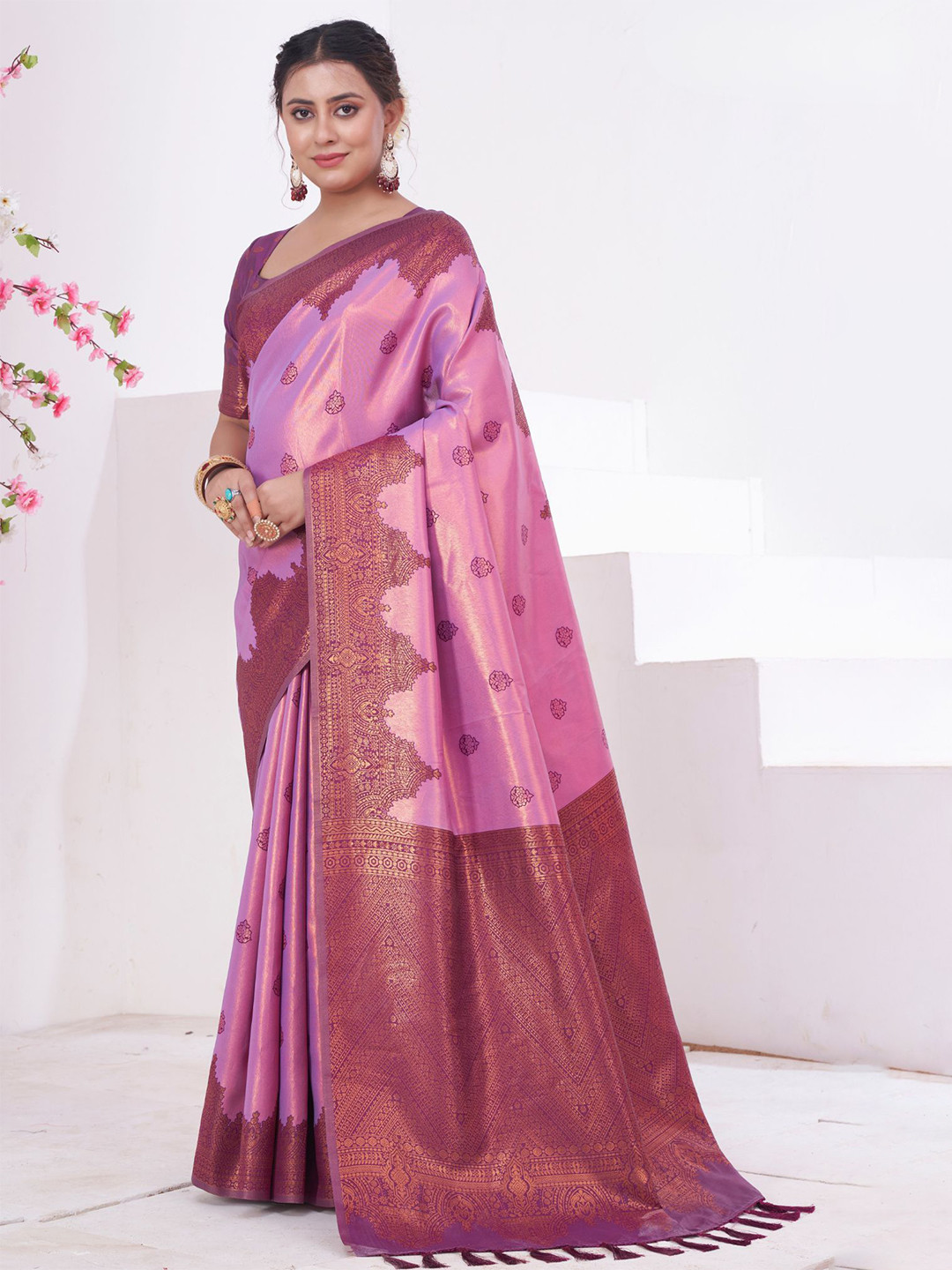 Buy SGF11 Woven Design Zari Pure Silk Designer Kanjeevaram Saree - Sarees for Women 33927981 ...