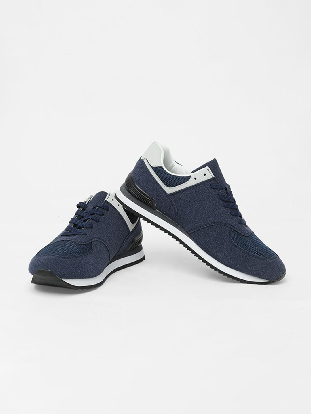 Buy Snitch Men Navy Blue Solid Sneakers - Casual Shoes for Men 34608452 ...