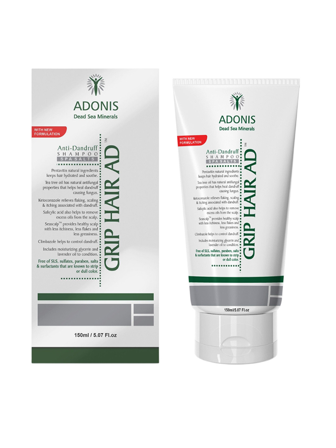 Buy Adonis Grip Hair AD Shampoo For Dandruff 150 Ml - Shampoo for ...